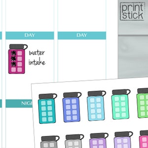 Hydrate Printable Stickers H20 Tracker - Perfect for Your Erin Condren ...