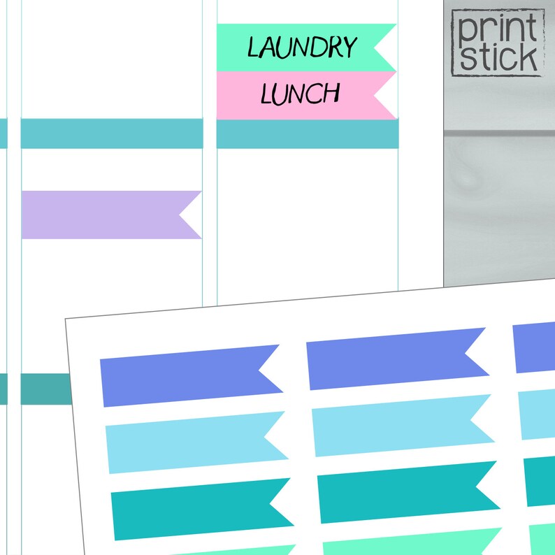 Printable Flags Rainbow Planner Stickers Perfect for Your | Etsy