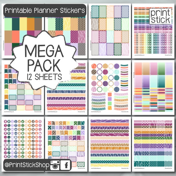 Printable Planner Stickers Neutrals Planner Stickers 12 | Etsy