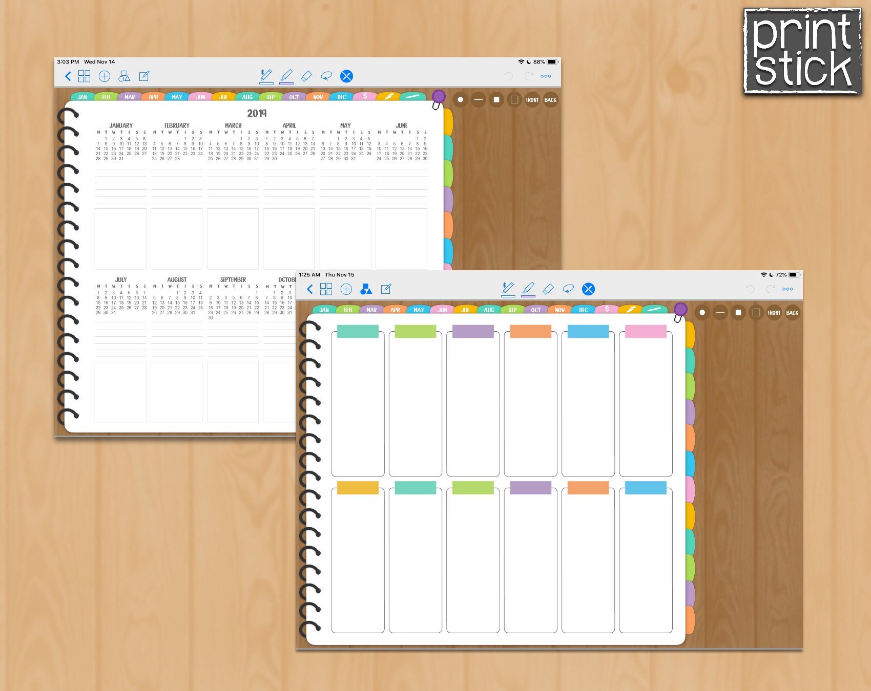 Undated Digital Planner GoodNotes iPad Planner Template | Etsy