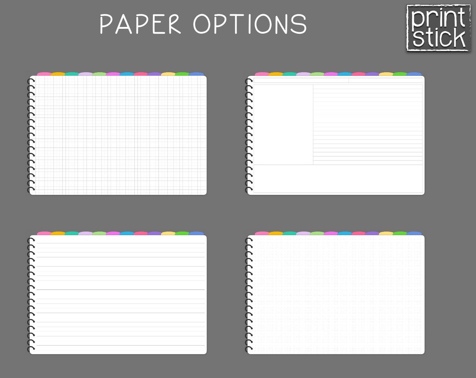 Horizontal Digital Subject Notebook for Goodnotes / Ipad - Etsy