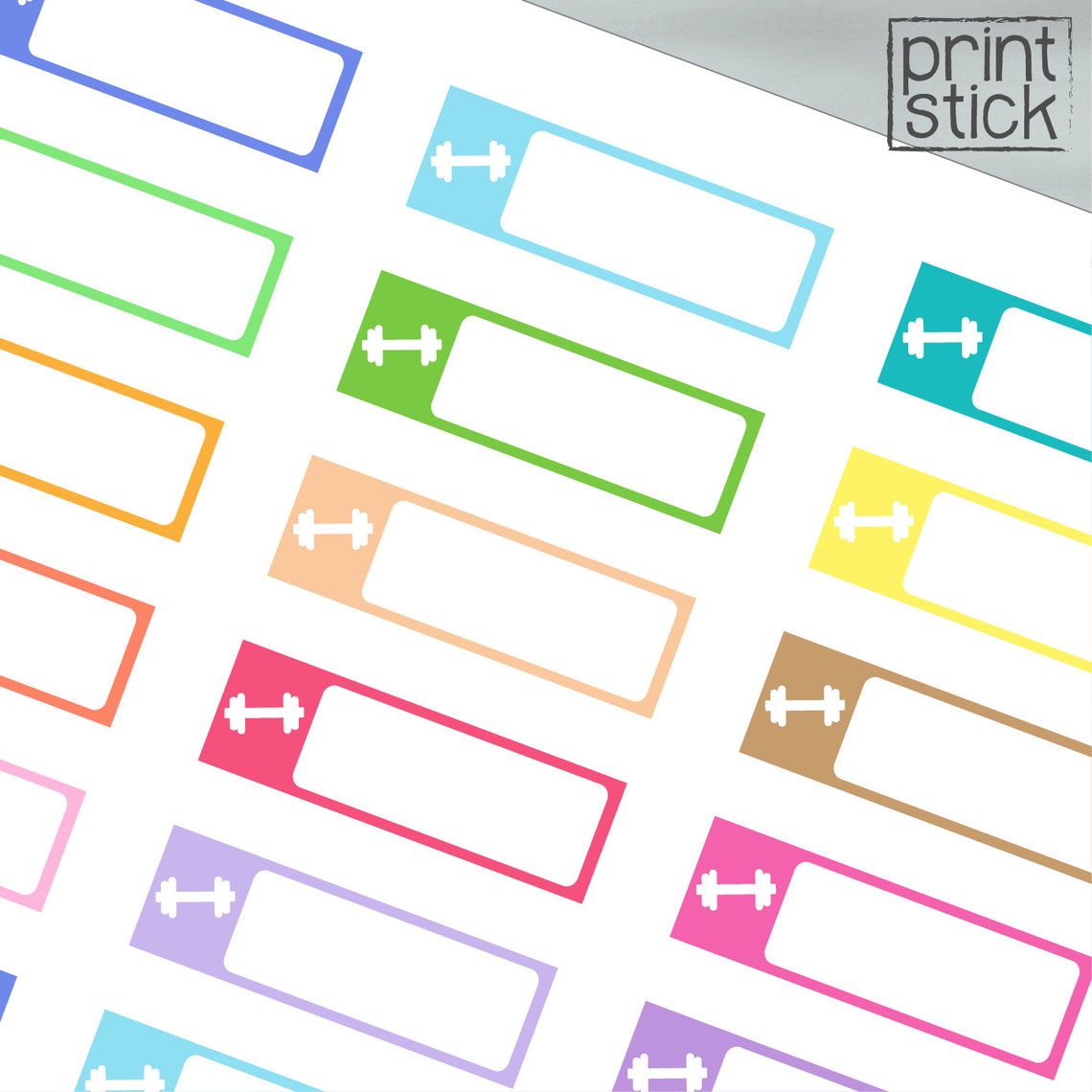Workout Planner Stickers Exercise Printable Stickers | Etsy