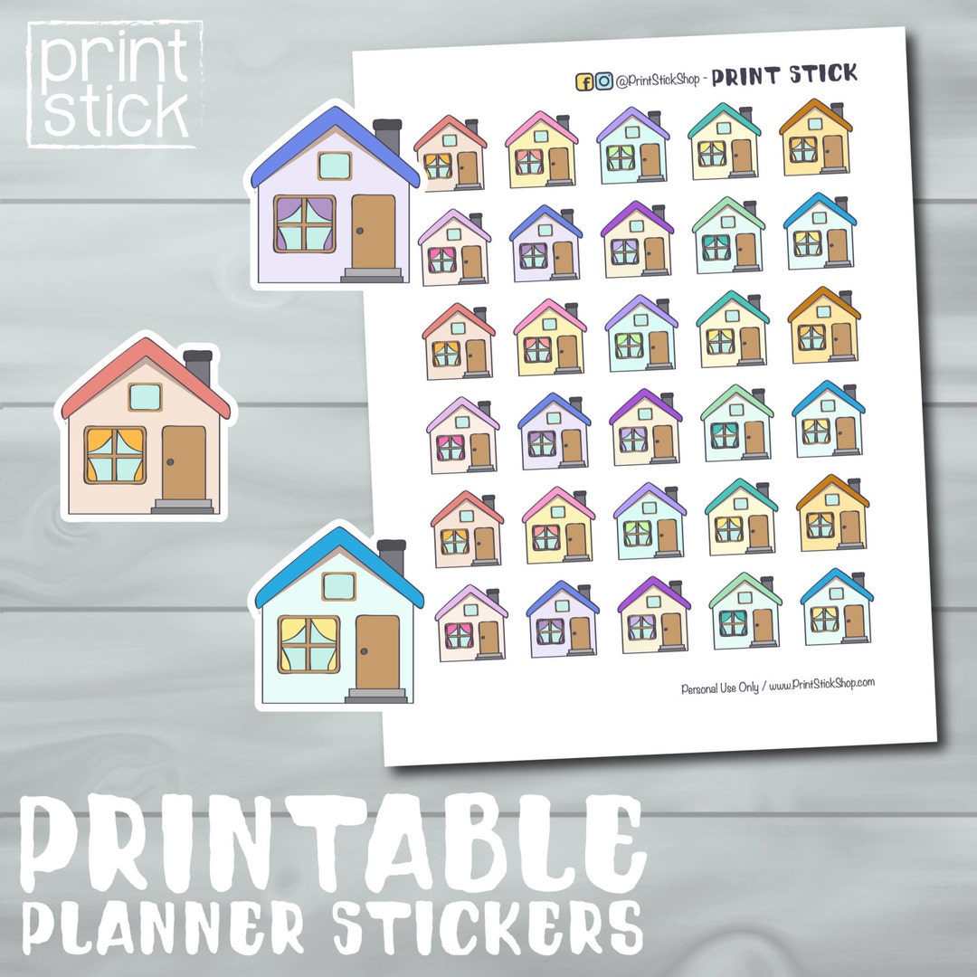 House Planner Stickers Printable Home Stickers for Your Planner Erin ...