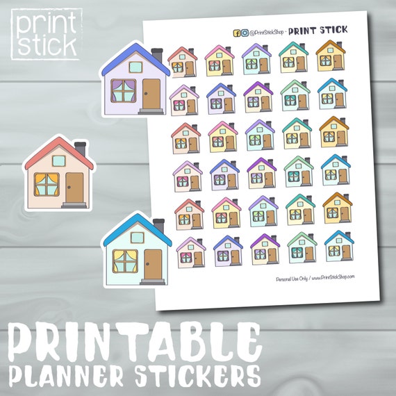 House Planner Stickers Printable Home Stickers for Your | Etsy