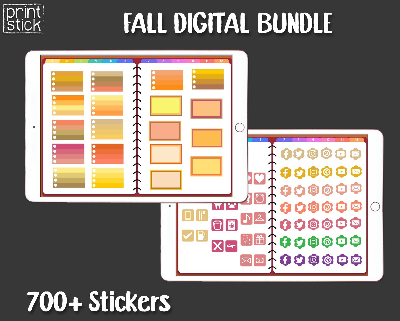 Digital Planner Stickers Goodnotes PNG Stickers Ipad Goodnotes | Etsy
