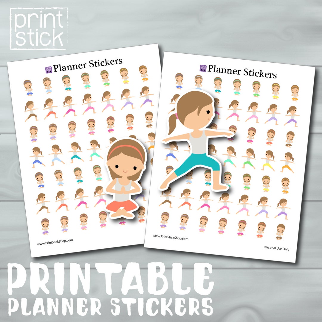 Yoga Planner Stickers PRINTABLE Meditation Perfect for Your Erin ...