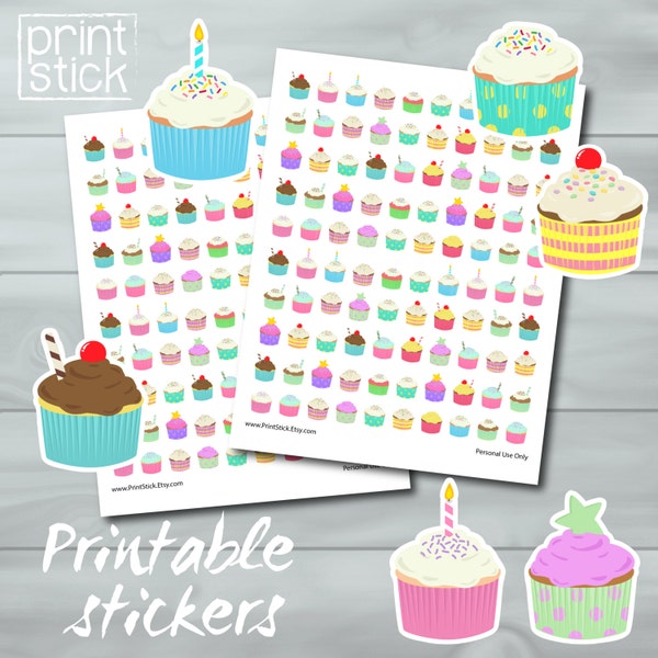 Cupcake Birthday Calendar Printable - Etsy