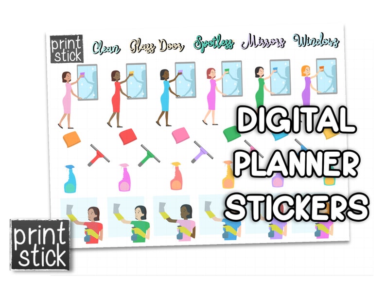 Cleaning Digital Planner Stickers GoodNotes iPad Planner | Etsy