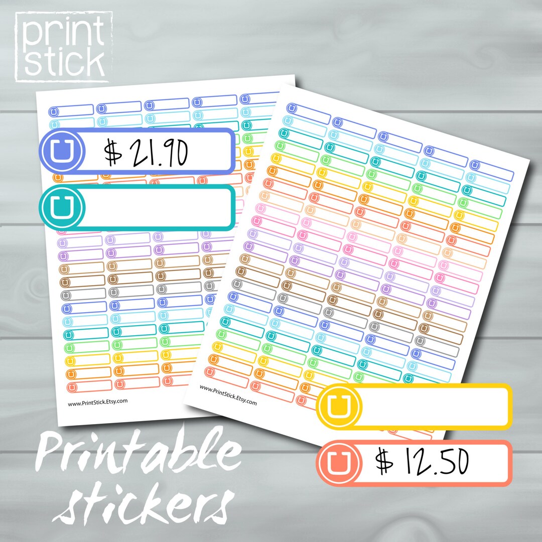 Uber Printable Stickers - Perfect for Your Erin Condren Planner or Any ...