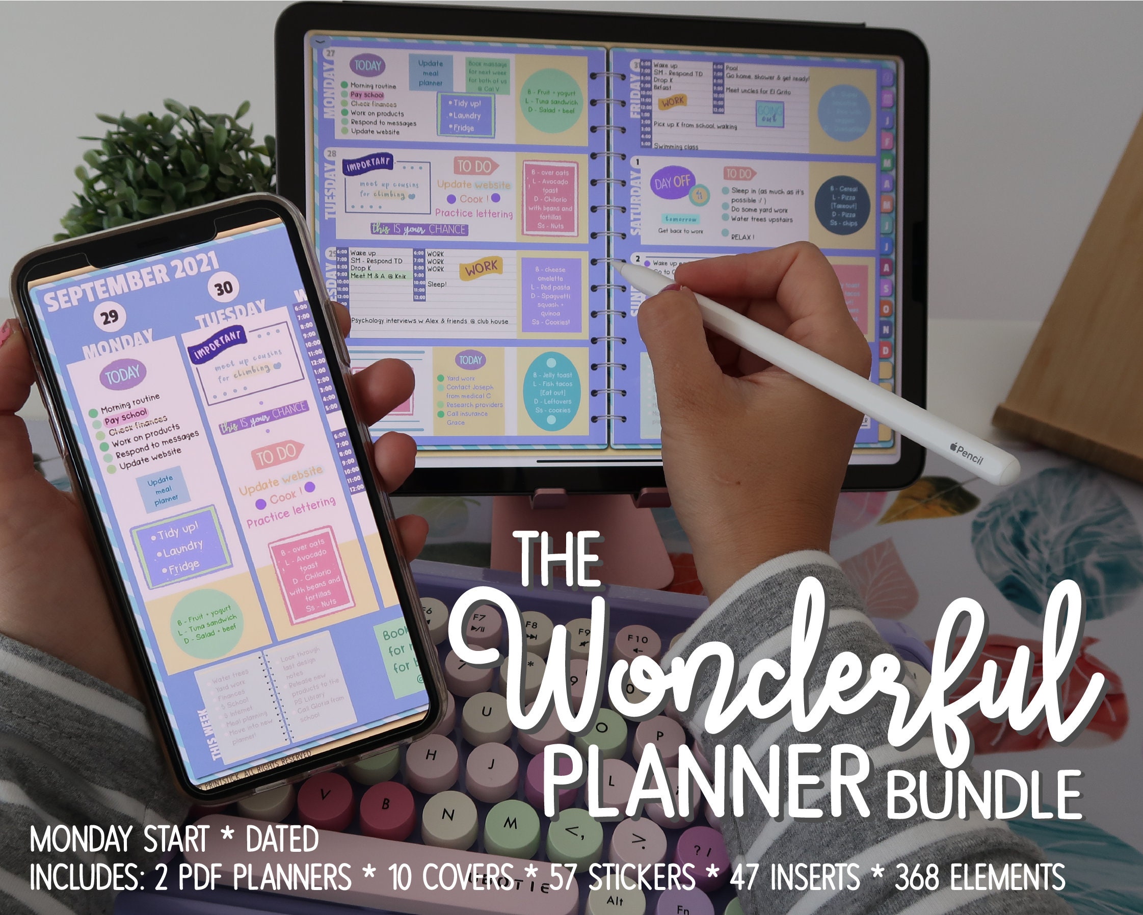 Paper & Party Supplies 2021 Vertical Dated Digital GoodNotes Planner ...