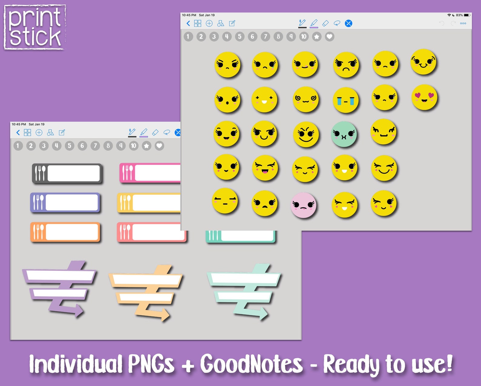 Digital Stickers for Goodnotes Ipad Planner Stickers Goodnotes | Etsy
