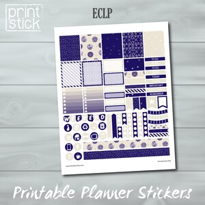 Navy Planner Stickers - PRINTABLE .jpg Sheet - 2 Versions: Happy ...