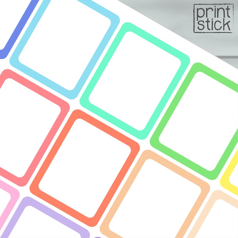 Full Box Stickers Printable Blank Boxes Perfect for Your - Etsy