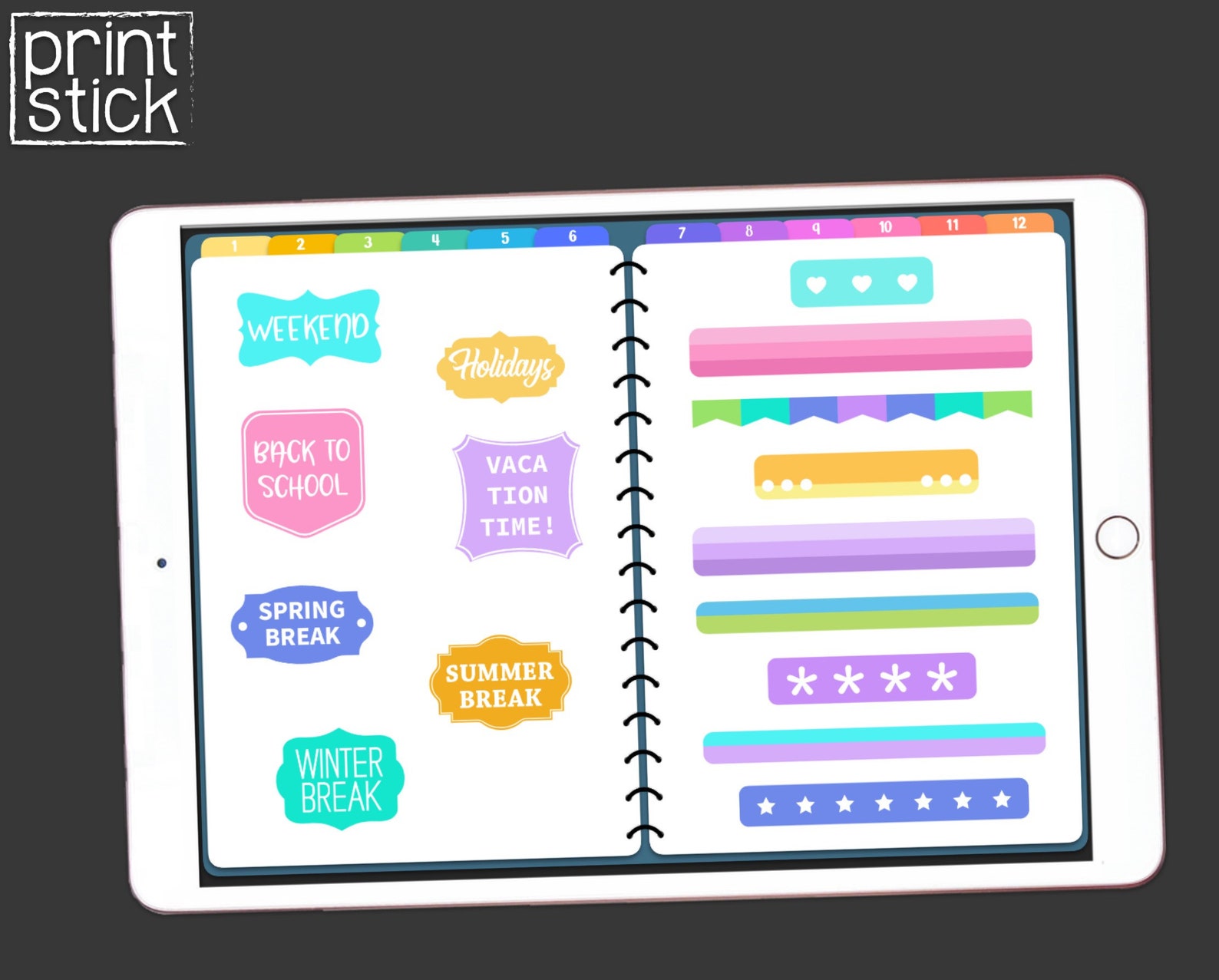 Digital Planner Stickers Goodnotes Stickers Ipad Planner - Etsy