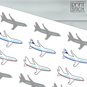 Airplane Planner Stickers: Travel Theme (printable Sheet) - Etsy
