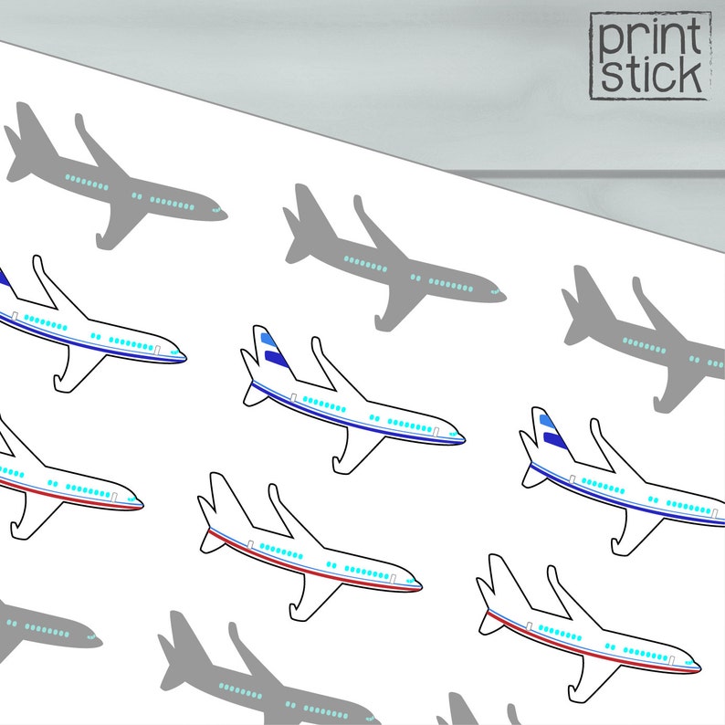 Realistic Airplane Stickers Printable Sheet Fits Erin - Etsy Australia