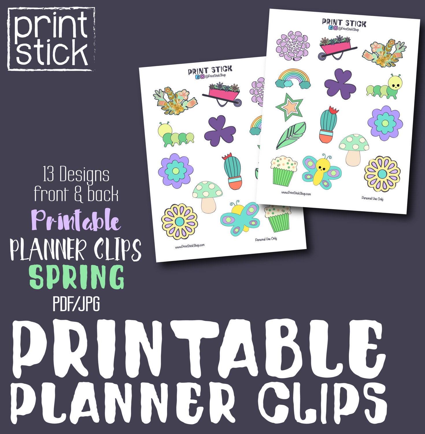 Planner Clips DIY Printable Bookmarks for your Planner 14 | Etsy