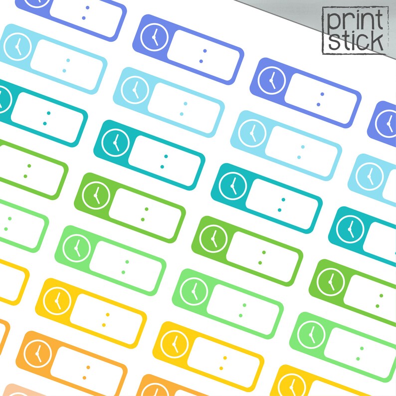 Hour Planner Stickers PRINTABLE Time Slot Stickers for - Etsy