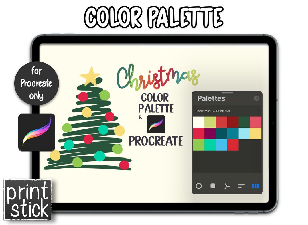 Christmas Procreate Color Palette - Swatches for the App Procreate for ...