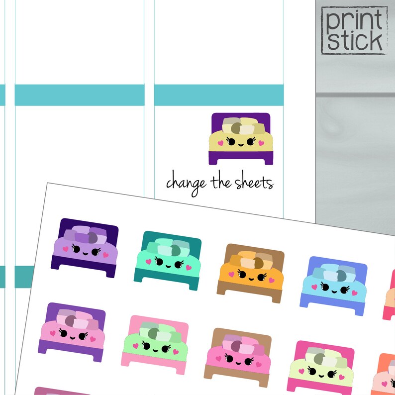 Change Sheets Reminder Printable Stickers Perfect for Your - Etsy Australia