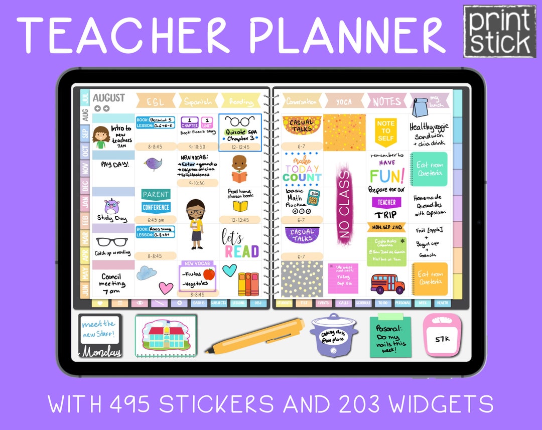 IPad Planner Teachers Digital Planner for iPad Planner Goodnotes ...