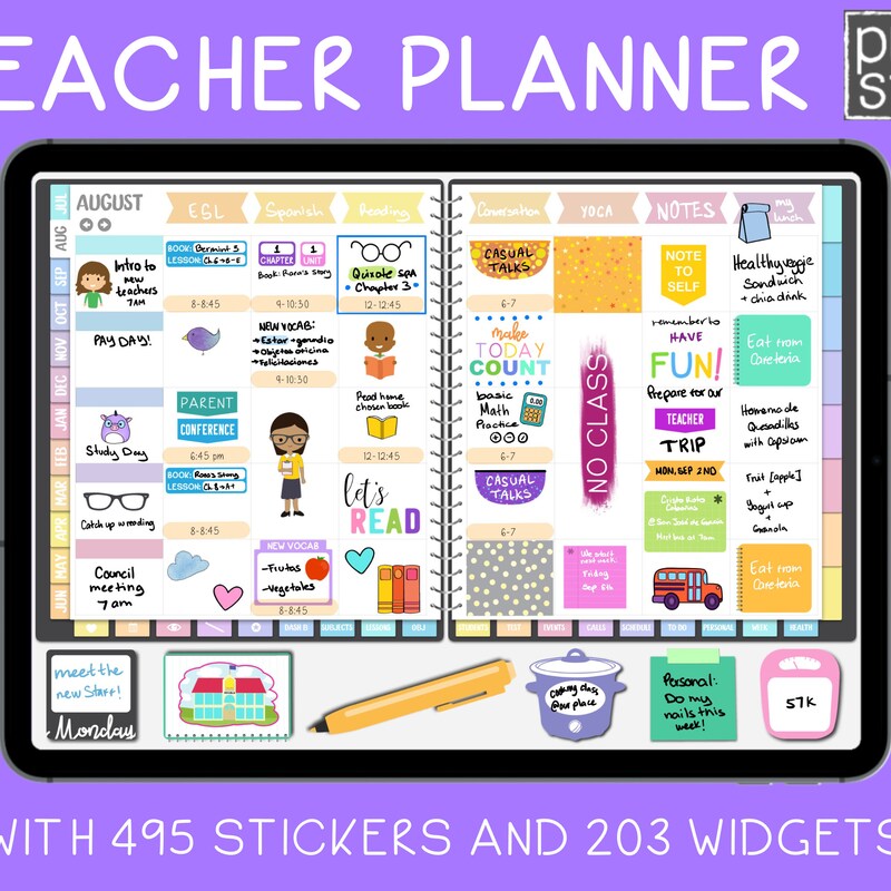 Teacher Digital Planner - Etsy