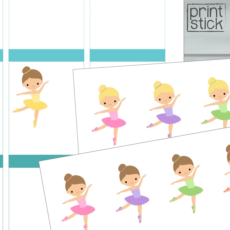 Cute Ballerinas - Ballet Planner Stickers - PRINTABLE JPG Fits Your ...