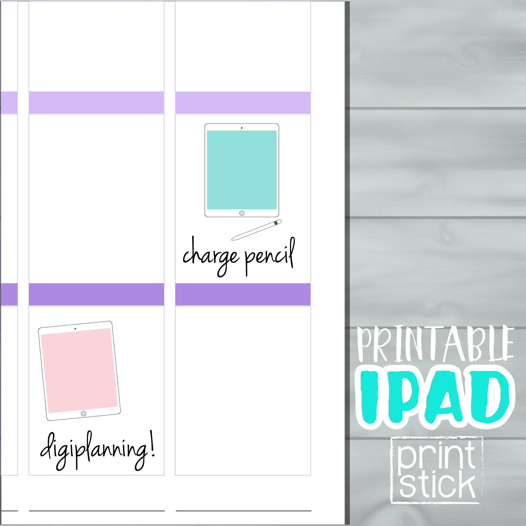 IPad Planner Stickers PRINTABLE Tablet Stickers Perfect | Etsy
