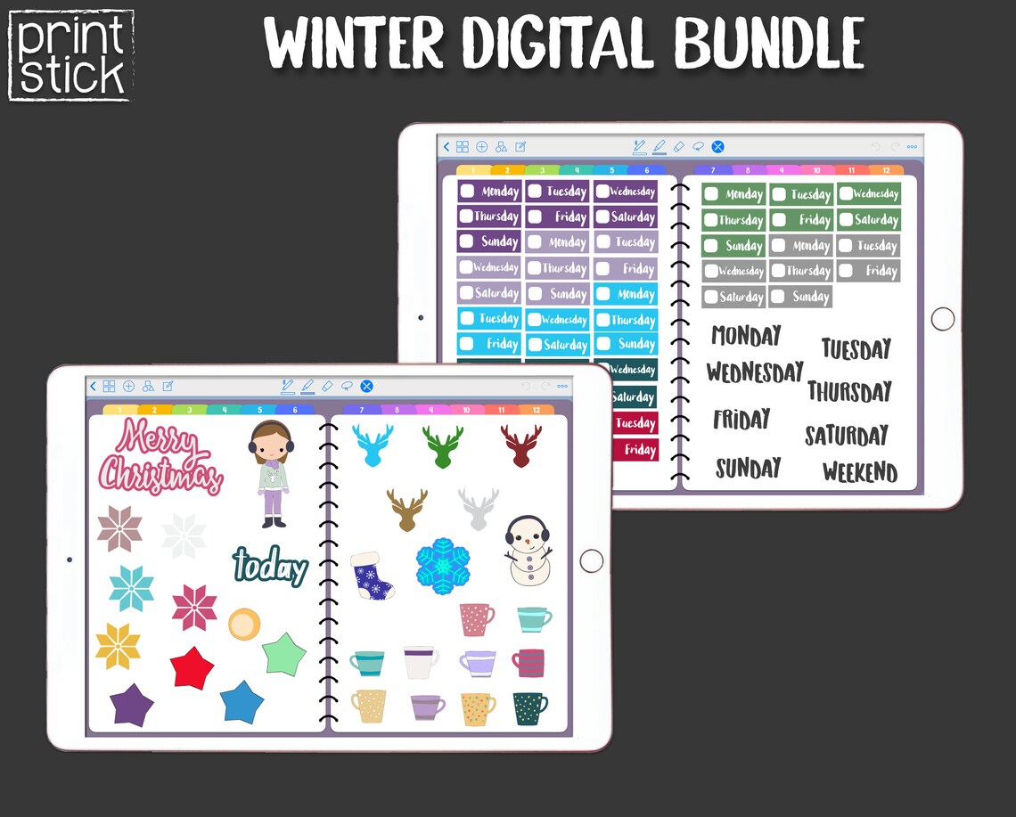 Goodnotes Digital Planner Stickers PNG Stickers Ipad Goodnotes - Etsy