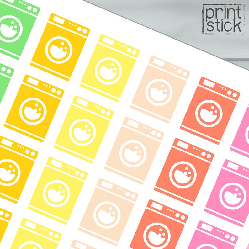 Laundry Washing Machine Printable Stickers Perfect for Your - Etsy