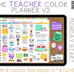 Undated Teacher Digital Planner iPad Goodnotes Planner Planner Digital ...