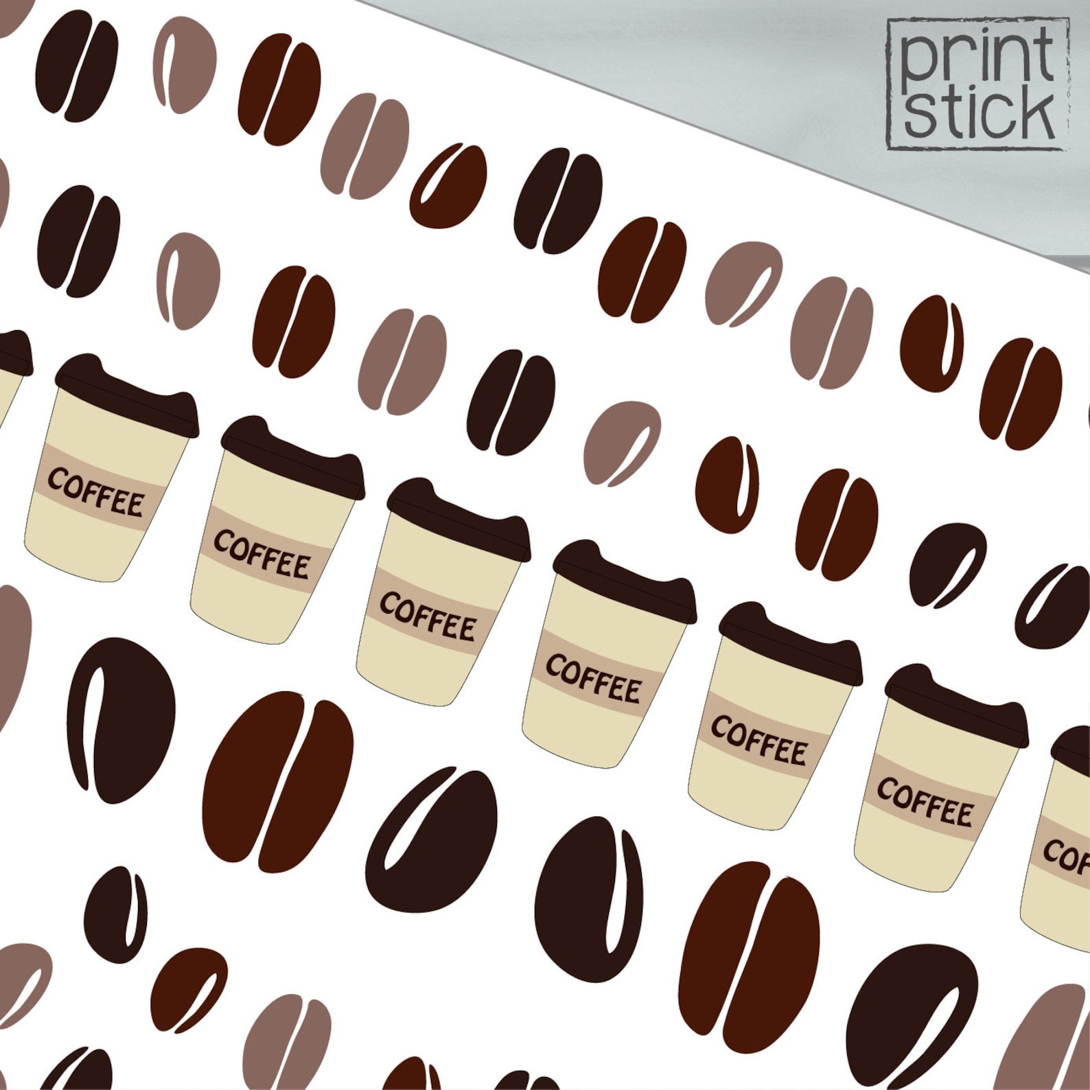 Cute Coffee Stickers PRINTABLE Perfect for Your Erin - Etsy