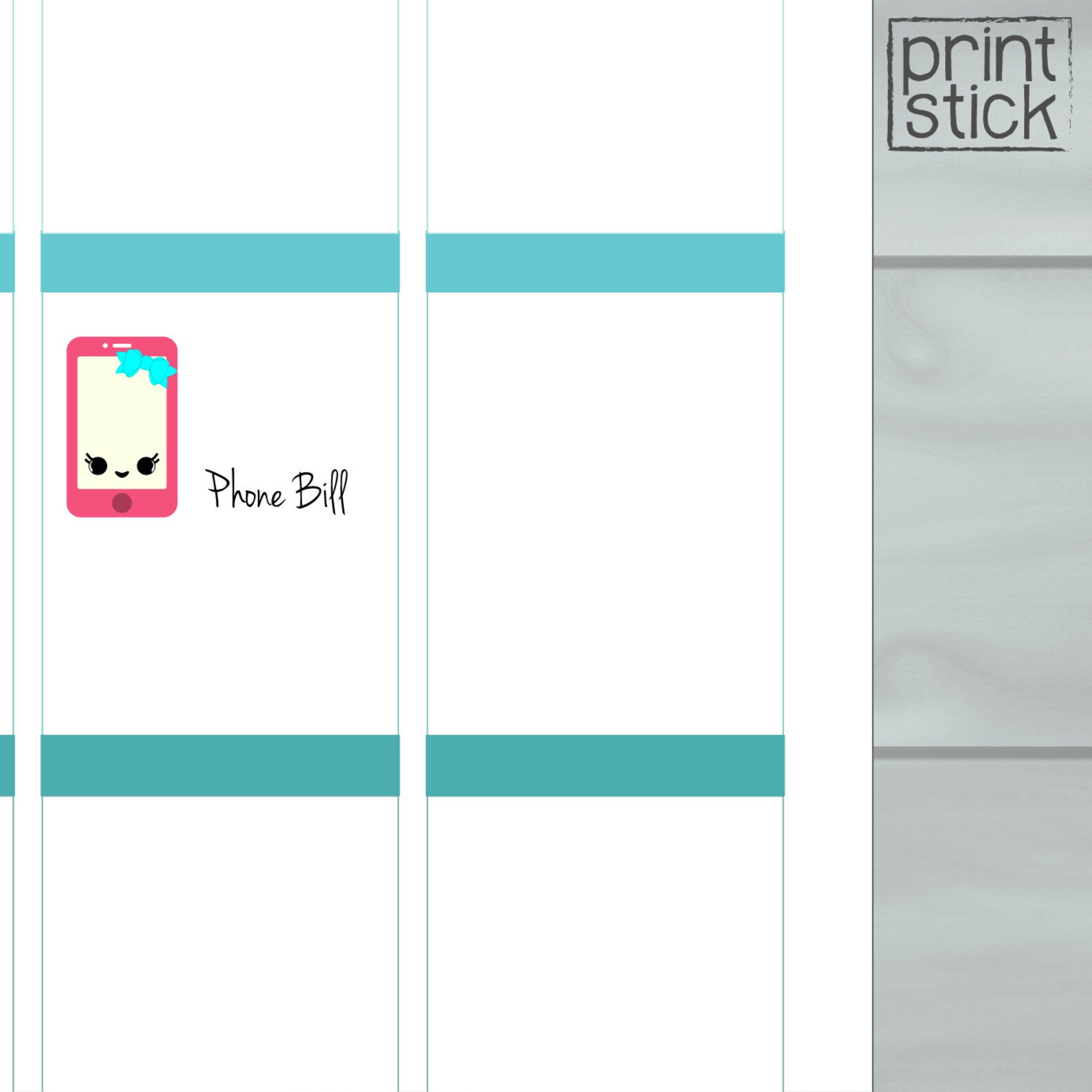 Kawaii Phone Planner Stickers PRINTABLE Iphone Planner | Etsy