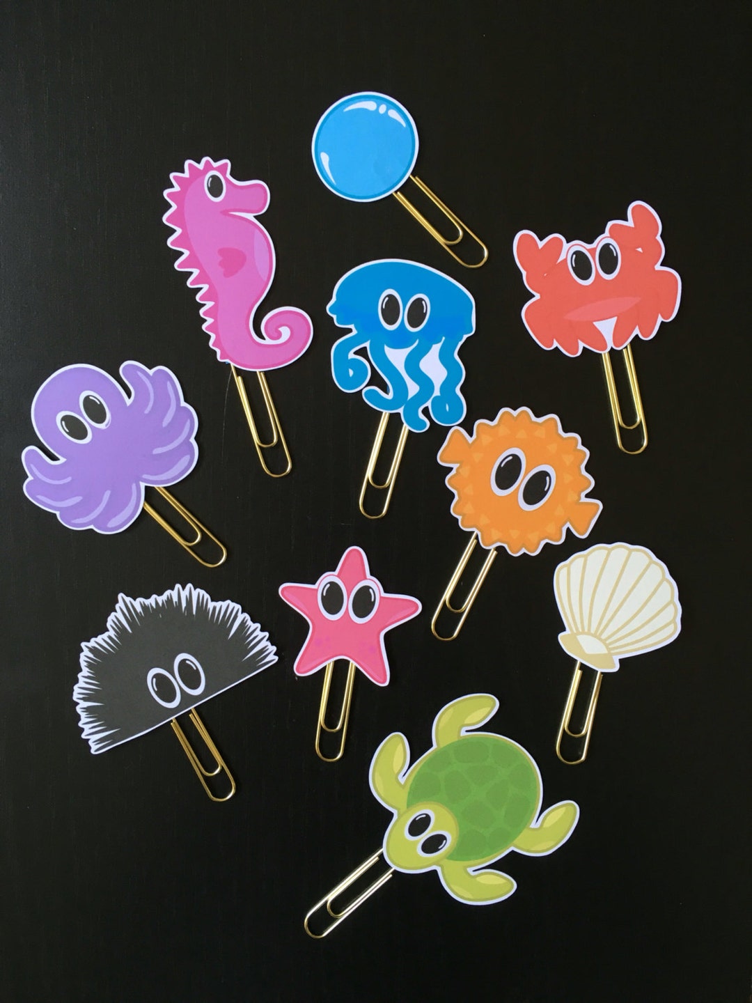 Sea Creatures Planner Clips - Printable Clips for Your Planner! 10 Sea ...