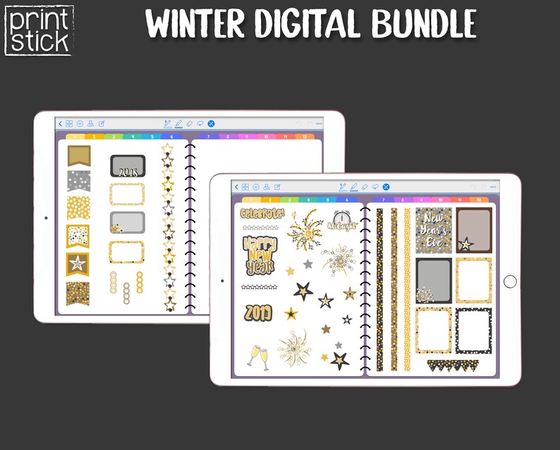 Goodnotes Digital Planner Stickers PNG Stickers Ipad Goodnotes - Etsy