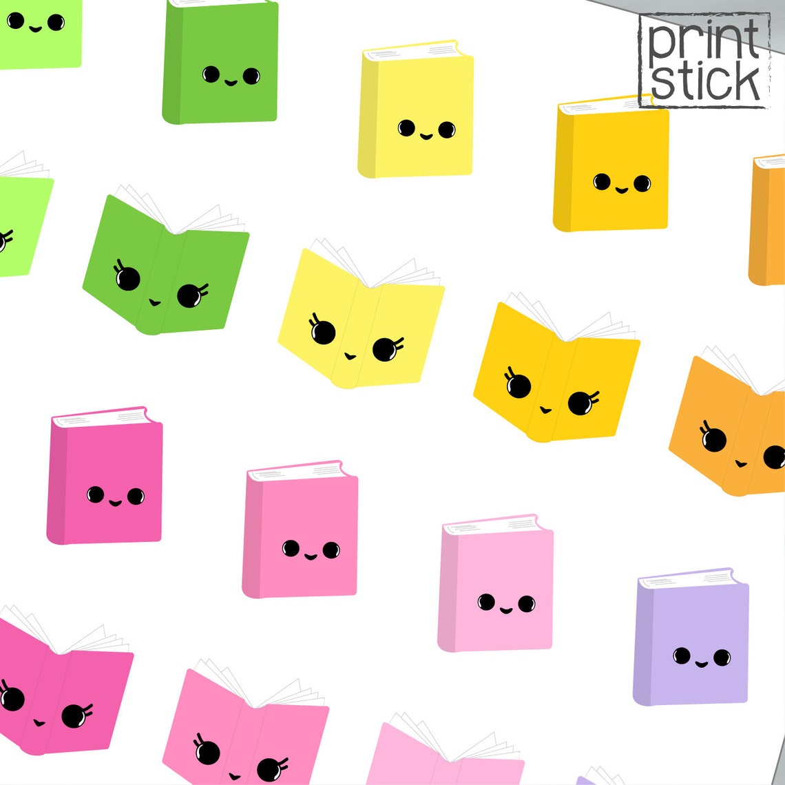 Book Printable Stickers Perfect for Your Erin Condren - Etsy