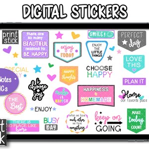 Positive Digital Stickers Goodnotes iPad Planner Stickers for Goodnotes ...