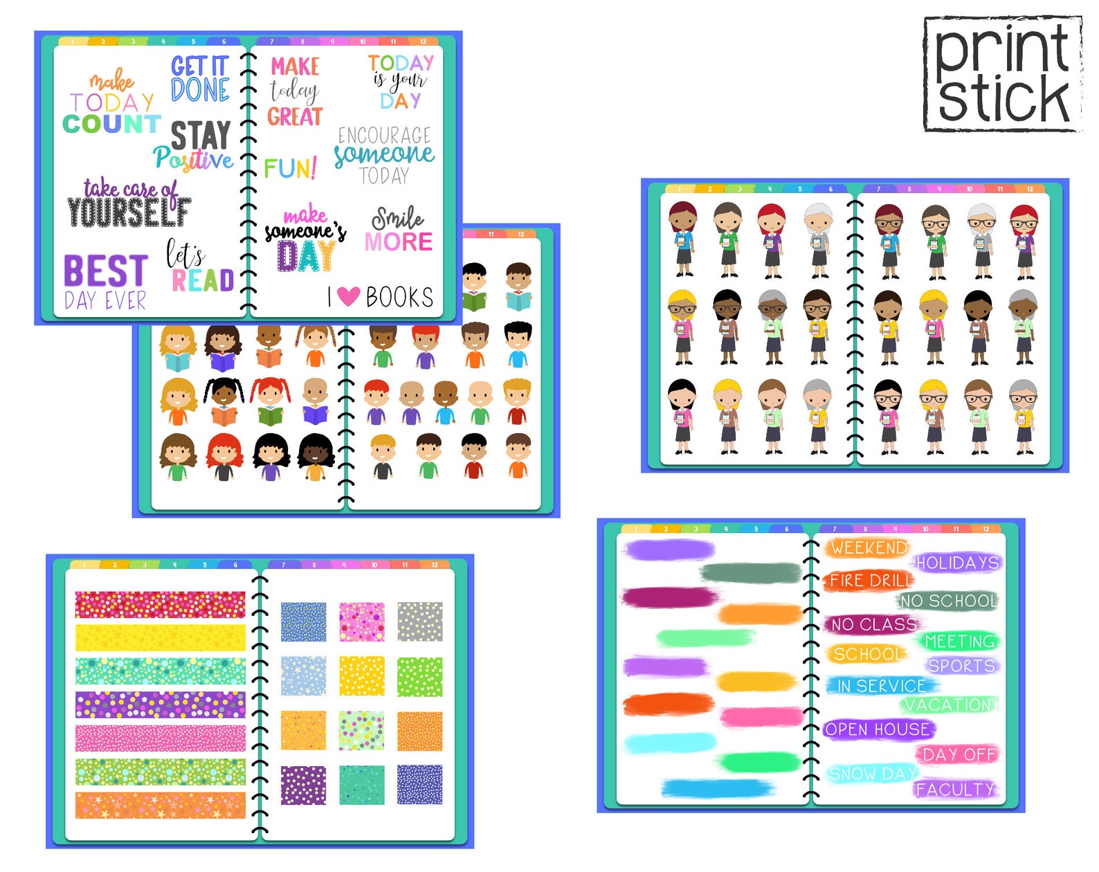 Teacher Digital Stickers Goodnotes iPad Planner Stickers for Goodnotes ...
