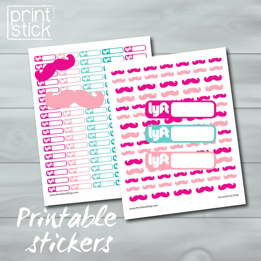 Lyft Printable Stickers - Perfect for Your Erin Condren Planner or Any ...