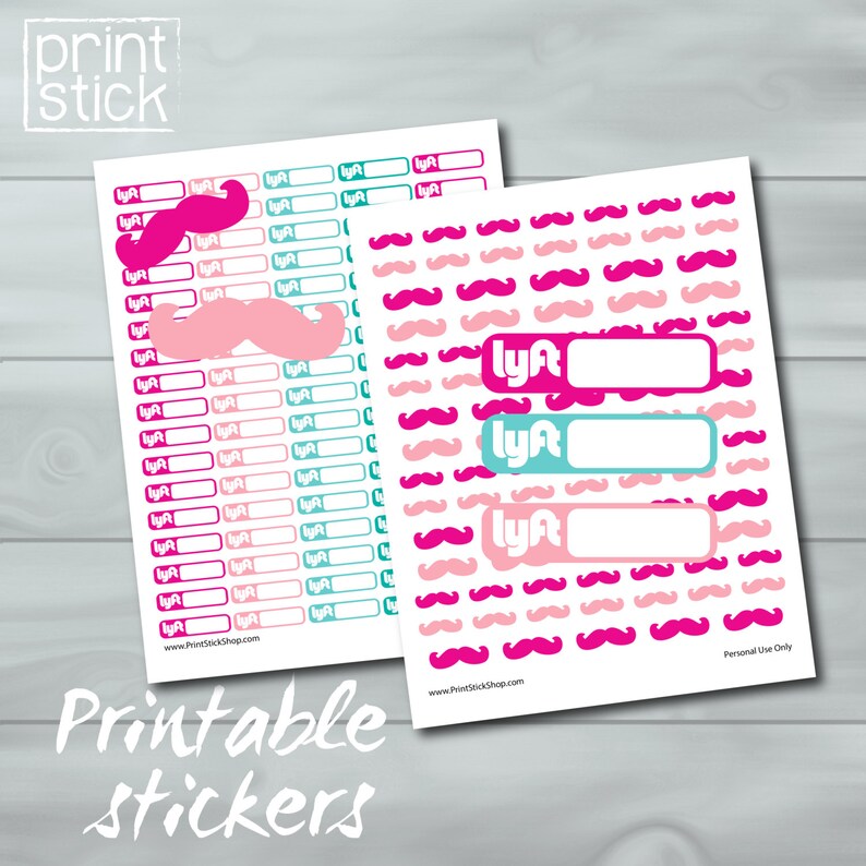 Lyft Printable Stickers Perfect for Your Erin Condren - Etsy
