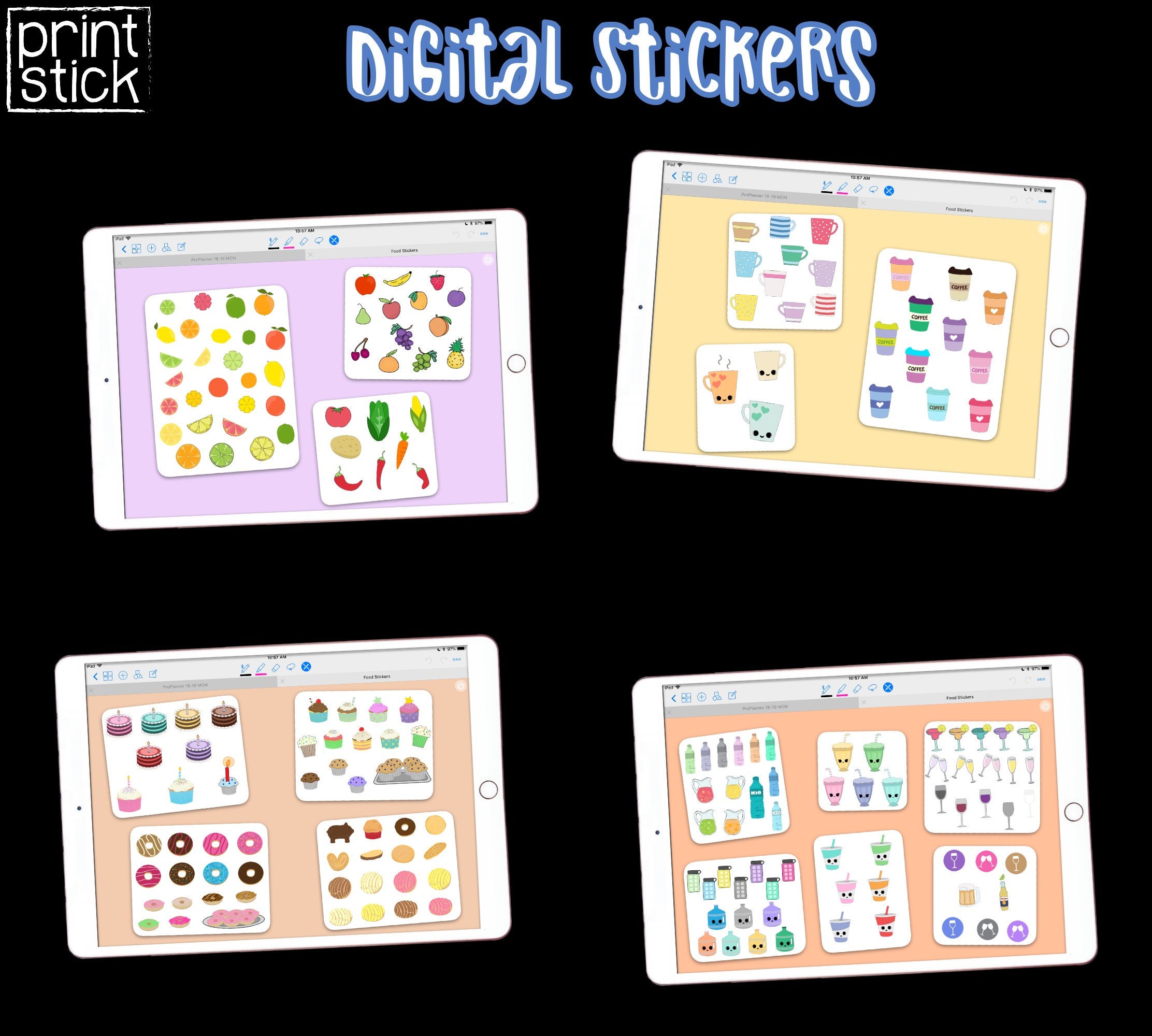 Goodnotes Digital Planner Stickers Ipad Digital Stickers | Etsy
