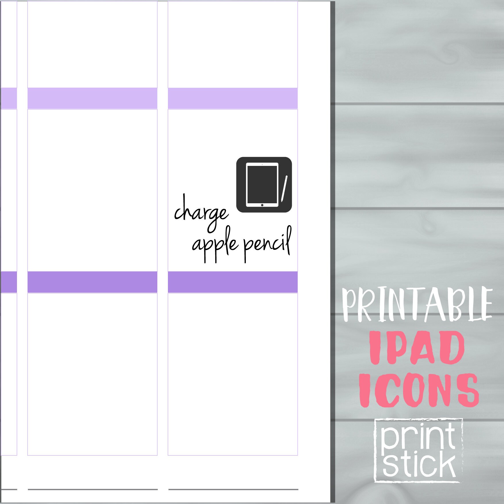 IPad Icon Stickers PRINTABLE Tablet Stickers Perfect for | Etsy