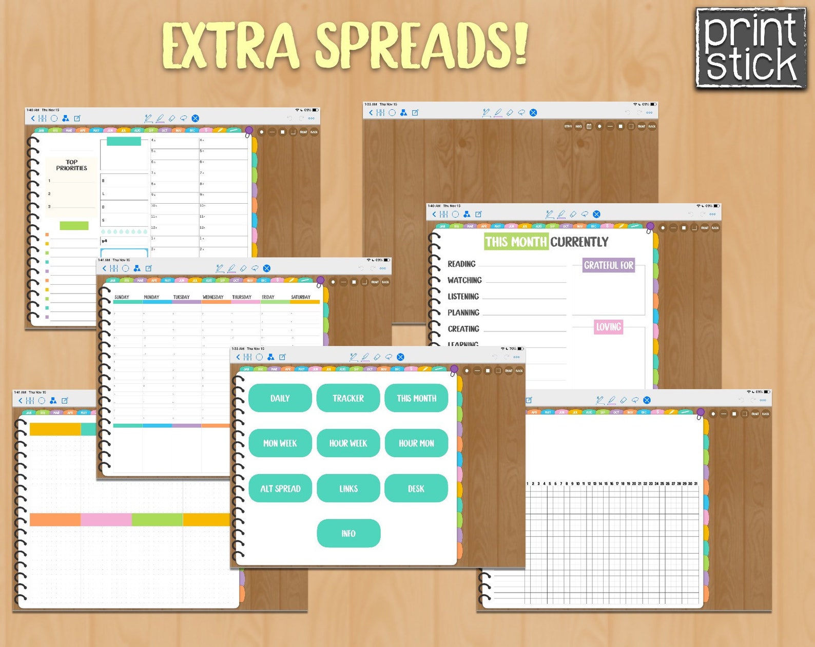 Undated Digital Planner Goodnotes Ipad Tablet Planner Digital | Etsy