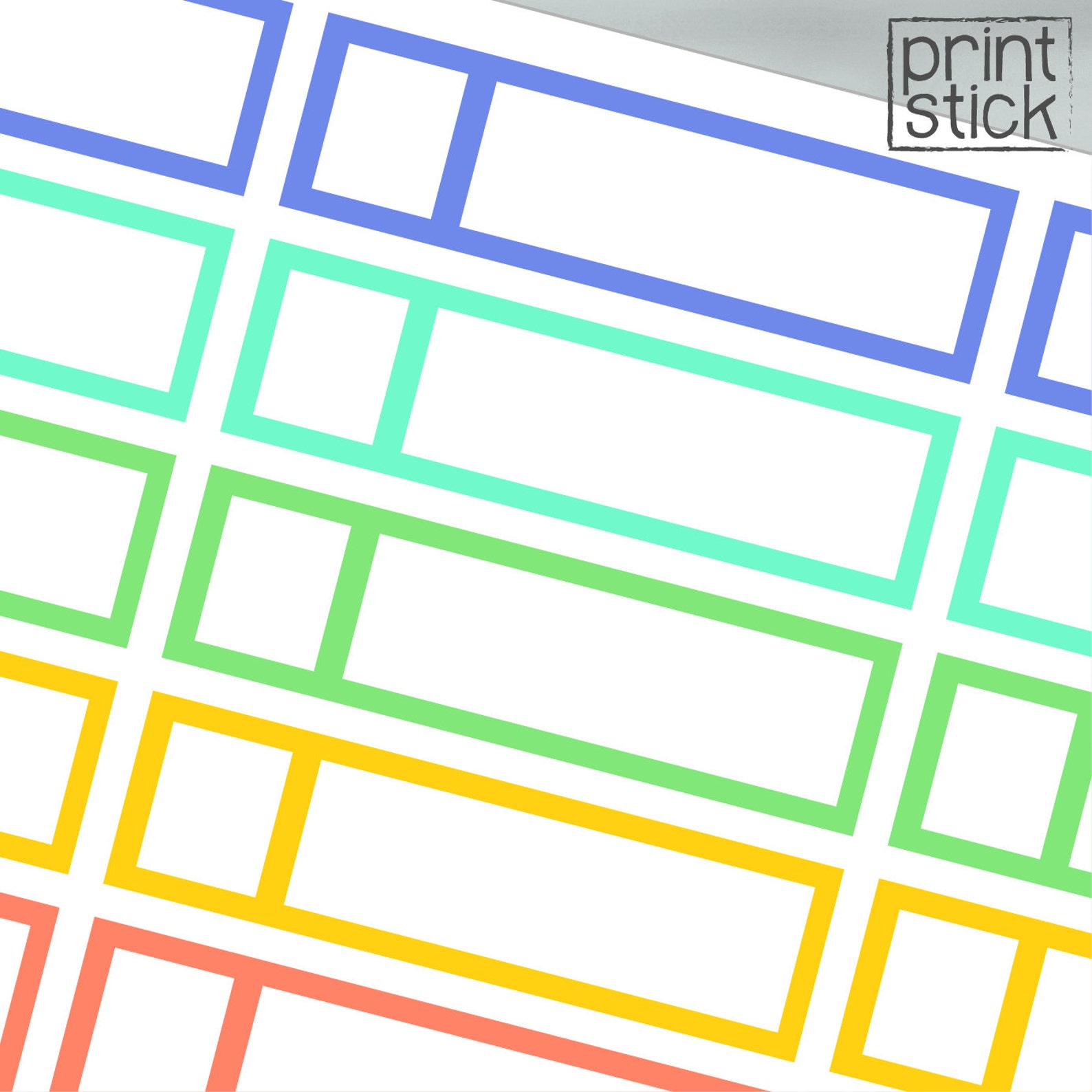 Rainbow Appointment Checkboxes Printable Stickers Perfect | Etsy