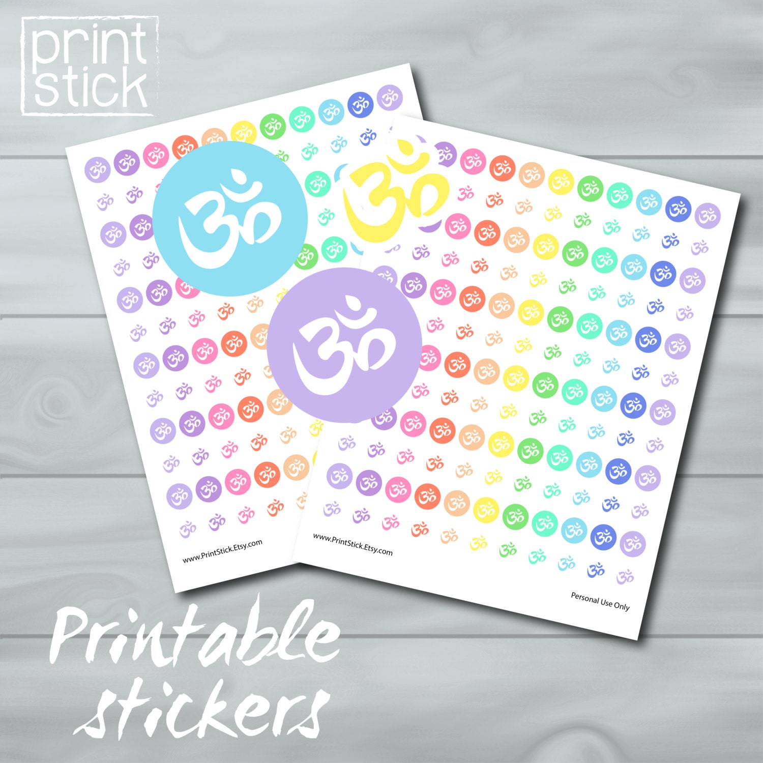 Yoga OM Planner Stickers PRINTABLE Meditation Perfect for | Etsy