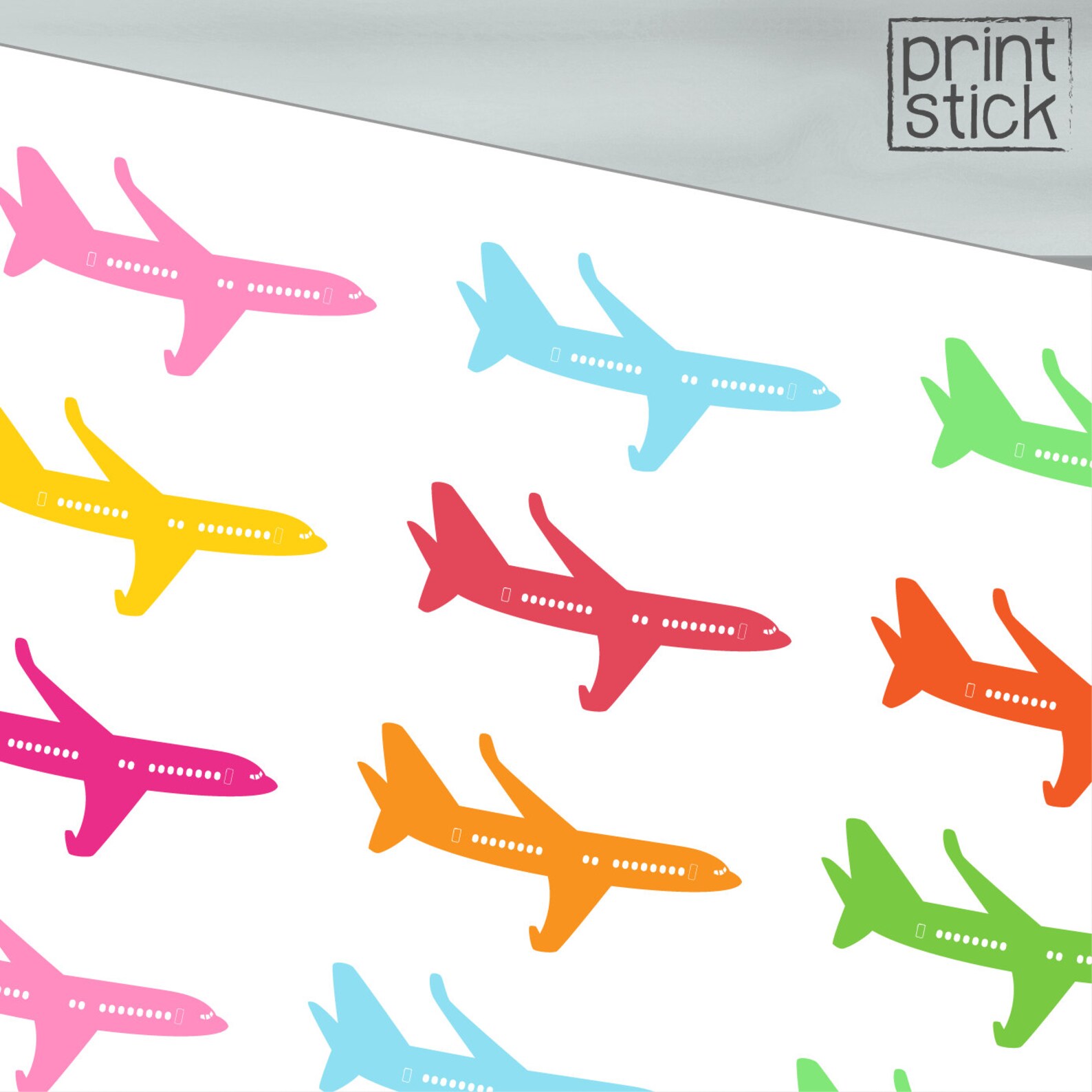 Airplane Stickers Printable Sheet Fits Erin Condren | Etsy