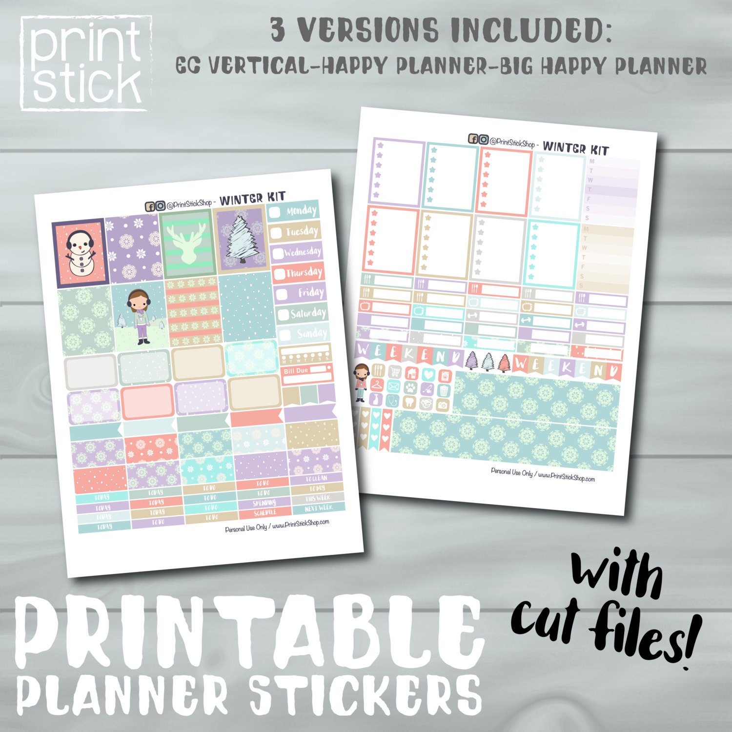 Big HP Weekly Planner Kit,Llamas Planner Printable,Summer Big planner ...