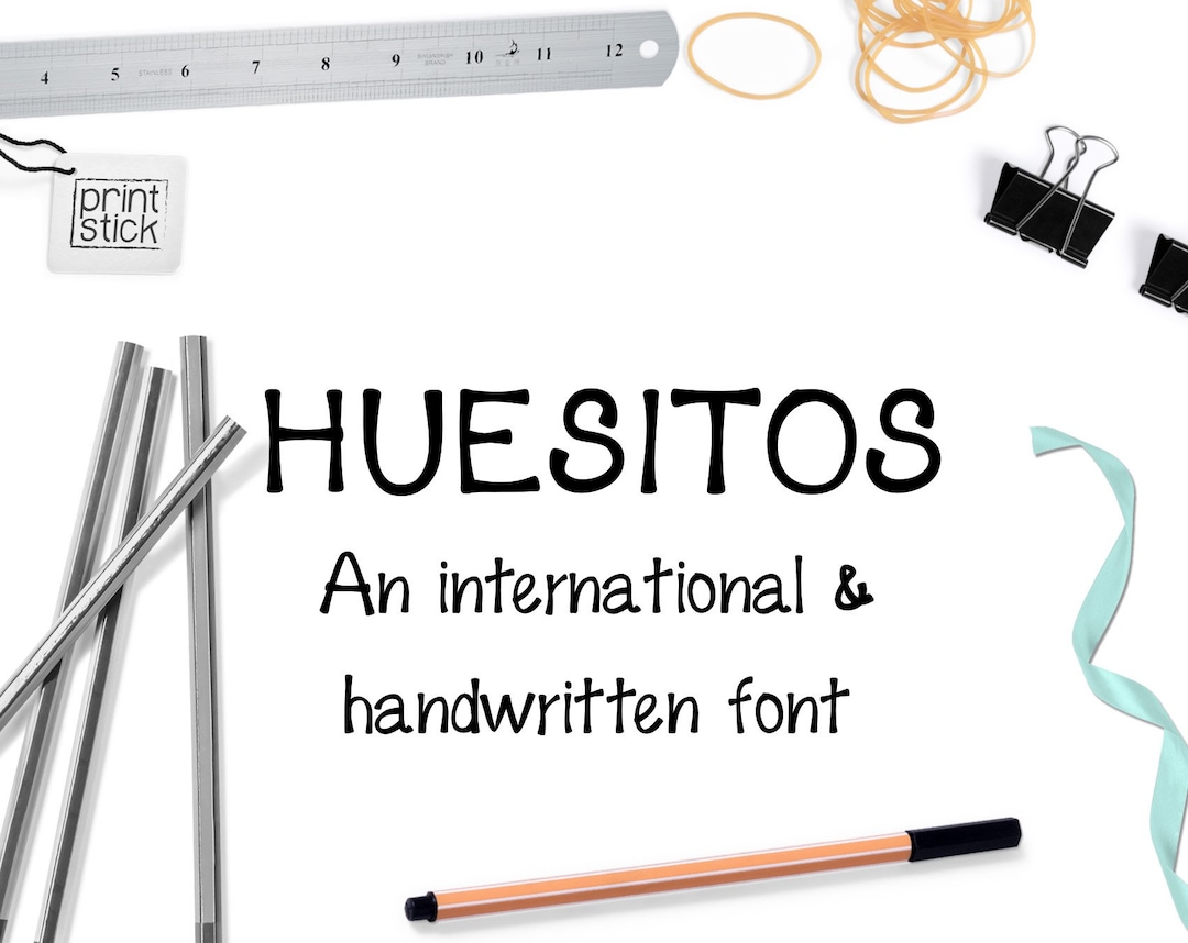 Handwritten International Font Otf Ttf Spanish French Digital Planner ...