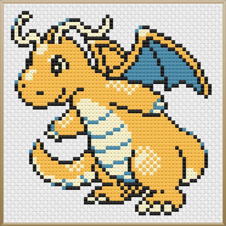 PDF Pattern - Pokemon - Silver Collection - 149 - Dragonite - Cross ...