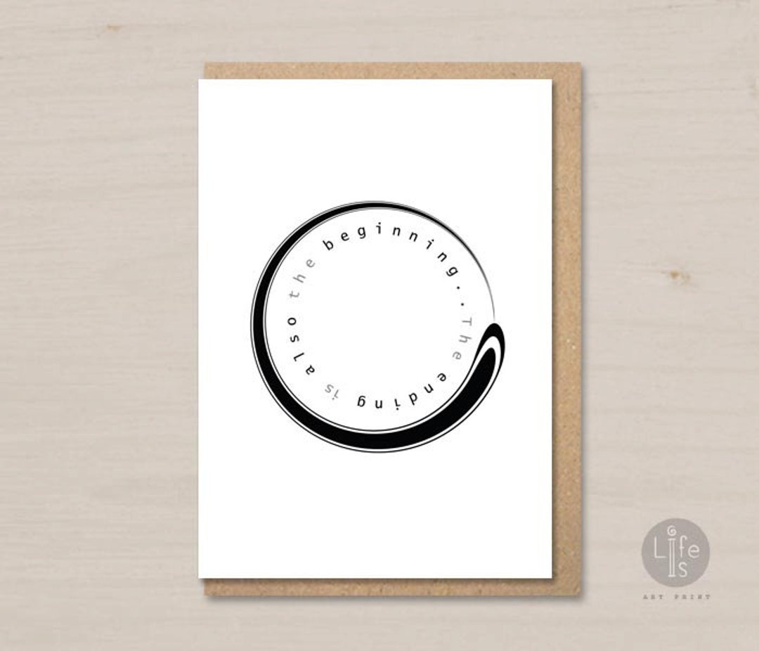 Printable New Life Card the Ending is Also the Beginning Life ...